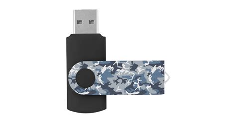 Winter Snow Blue Camouflage Pattern Military Army Usb Flash Drive Zazzle