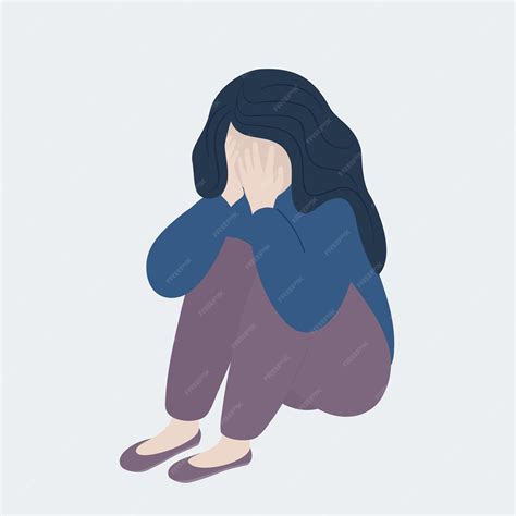 Premium Vector Vector Illustration Of Crying Girl