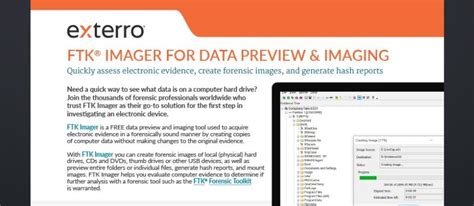 Ftk Imager Forensic Data Imaging And Preview Solution Exterro