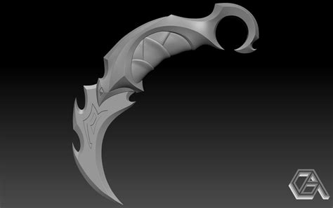 Valorant Reaver Karambit Stl 3d Model 3d Print Printable Etsy
