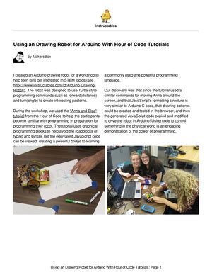 Using An Arduino Drawing Robot With Hour Of Code T Instructables