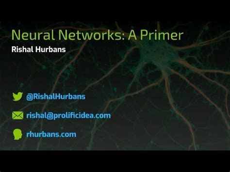 Ndc Conferences Talk Neural Networks A Primer From Ndc Conferences Class Central