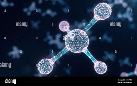 Digital Molecules Atoms Bacground Grid Structure Connection Lines And Dots Molecule