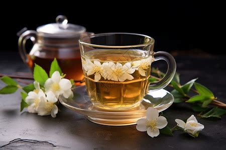 热水泡制的茉莉花茶高清图片下载 正版图片600303989 摄图网