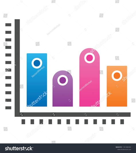 graphical representation vertical bar chart called stock vector