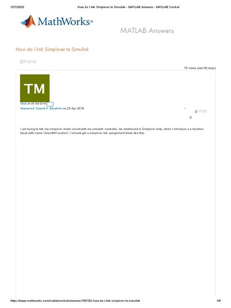 How Do I Link Simplorer To Simulink Matlab Answers Matlab Central