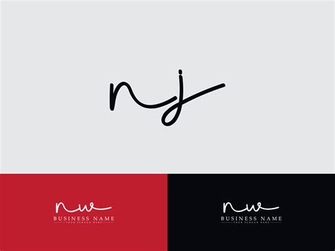 Stylish Signature Nj Logo Art Modern Nj Logo Letter Design For Business 33881247 Vector Art At
