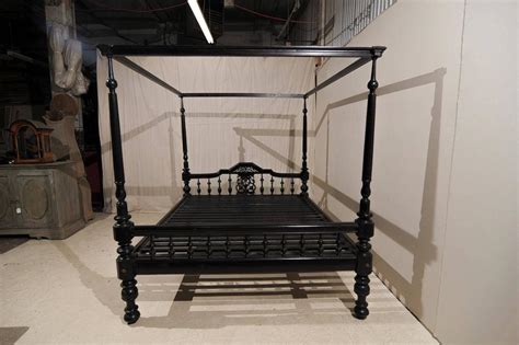 Antique Black Four Post Canopy Style Bed At 1stdibs