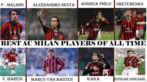 50 Greatest Ac Milan Players Of All Time Youtube