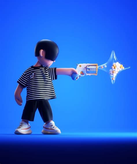 Virtual Character Design 3d Guy Y2k 3d Character