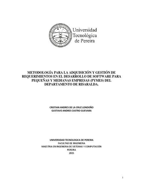 Tesis Desarrollo De Software Pdf Informática Tecnología