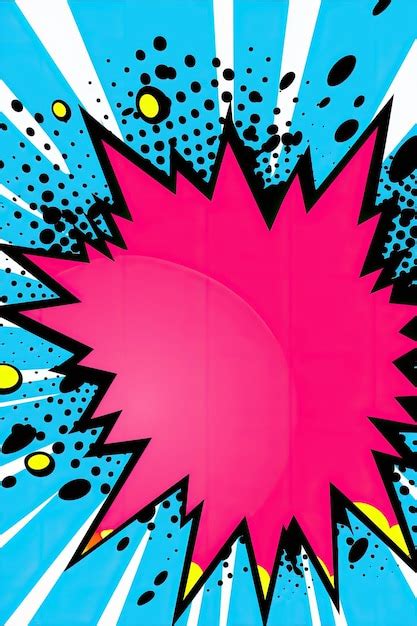 Premium Photo A Pink Explosion On A Blue Background