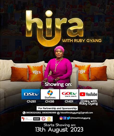 Unveiling “hira With Ruby Gyang” Nigerias Most Prominent Talk Show