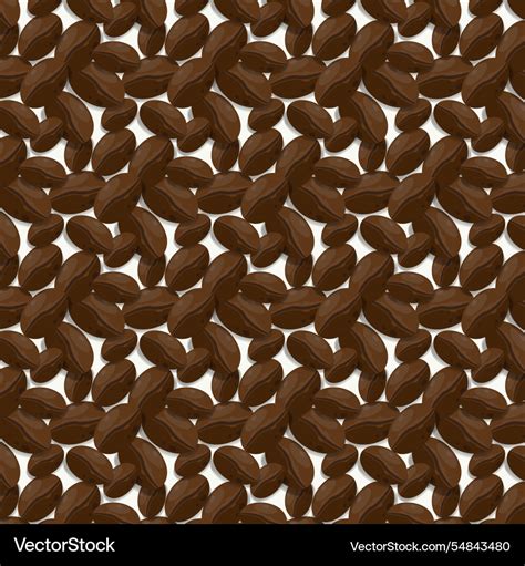 Coffee Beans Seamless Pattern Background Realistic