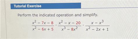 Solved Tutorial Exerciseperform The Indicated Operation And