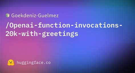 Goekdeniz Guelmez Openai Function Invocations K With Greetings