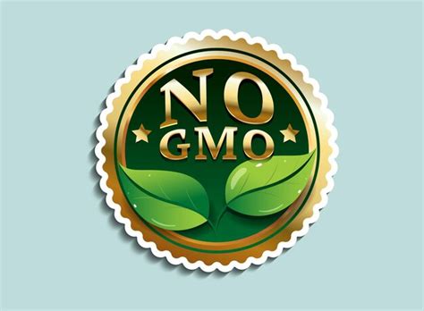 Gmo 무료 스티커 및 배지 프리미엄 벡터