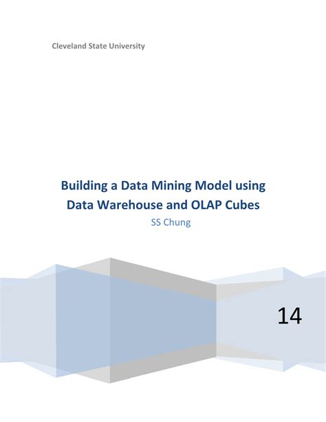 Building A Data Mining Model Using Data Warehouse And Olap Cubes Ss