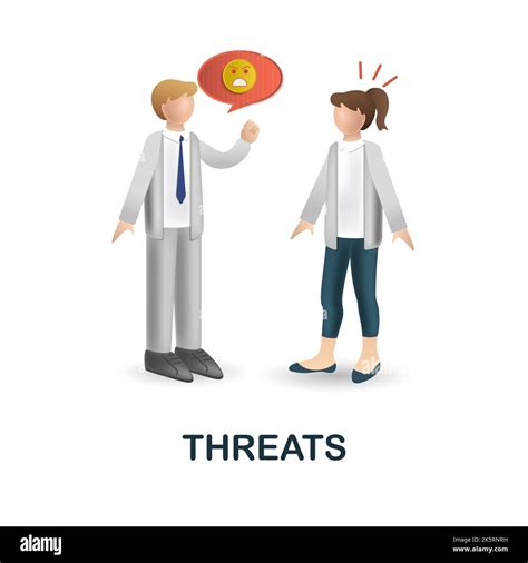 Threats Icon 3d Illustration From Harassment Collection Creative