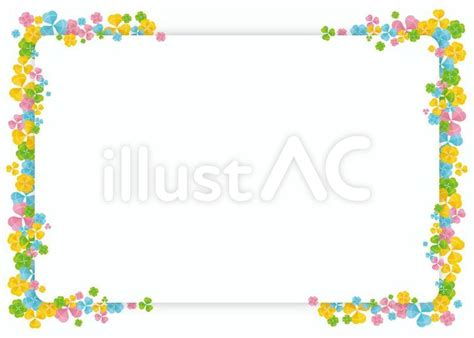 カタバミフレーム背景A4横塗足イラスト No 743676無料イラストフリー素材ならイラストAC