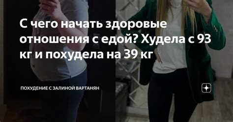С чего начать здоровые отношения с едой Худела с 93 кг и похудела на 39 кг Похудение с