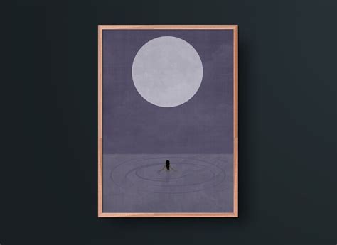 Full Moon Wall Art Poc Witch Wall Art Dark Aesthetic Decor Mystical Art