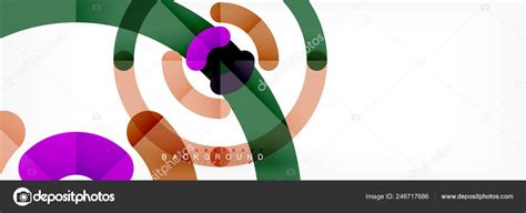 Round Linear Circle Shapes Background Stock Vector By ©akomov 246717686