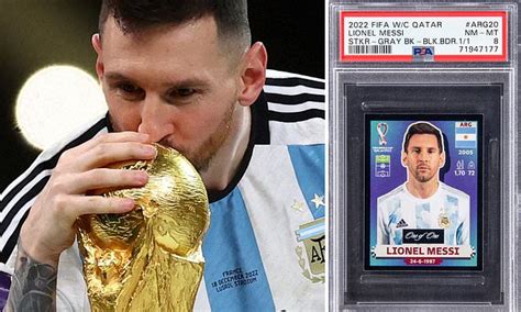 Football Fan Nets With Unique Panini Sticker Of Argentina S World Cup Hero Lionel Messi