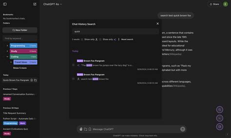 Implementing Chatgpt History Search Capability Page Feature