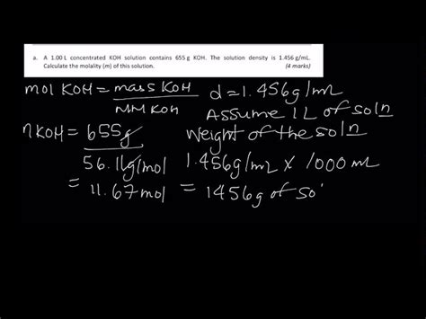 Molality Equation