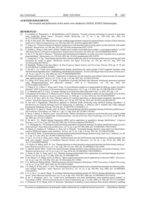 Towards An Optimization Of Automatic Defect Detection By Artificial Neural Network Using Lamb