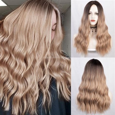 Long Wavy Black Hair Lace Synthetic Wig Handmade Crossdresser Wigs