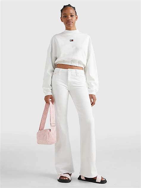 Sophie Low Rise Flared White Jeans Denim Tommy Hilfiger