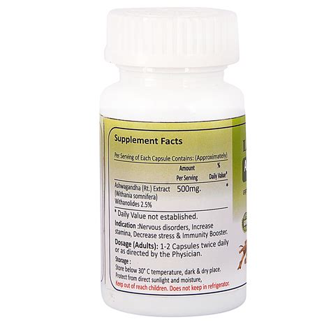 Buy Life N Energy Pure Ayurvedic Ashwagandha Extract 500 Mg Capsules