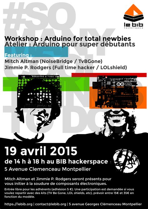 Arduino Pour Super Débutants Mitch Is Coming Le Bib Hackerspace à Montpellier