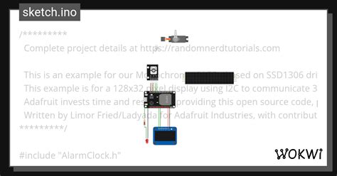 Alarm Clock Wokwi Esp32 Stm32 Arduino Simulator