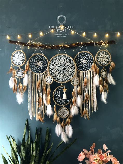 Home And Living Home Décor Large Dream Catcher Dream Catcher Macrame Moon