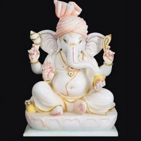 Marble Ganpati Statue Packaging Type Wooden Box Size 12 Inch To 48