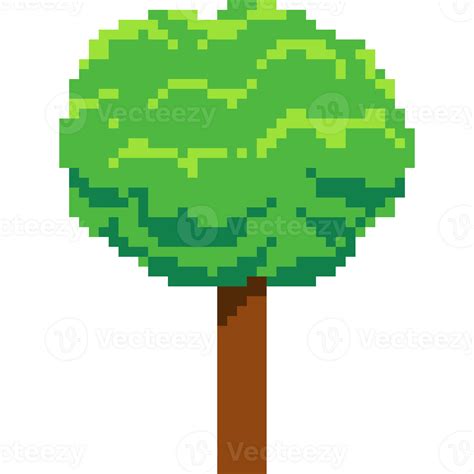 Pixelated Tree 8 Bit Tree Trees Pixel Art Style 57576182 Png
