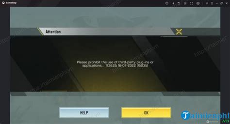Sửa lỗi Third Party Plugins or Apps COD Mobile chơi game trên ứng dụn