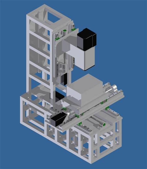 3d Model Of Three Axis Cnc Milling Machine Generated By Expert System