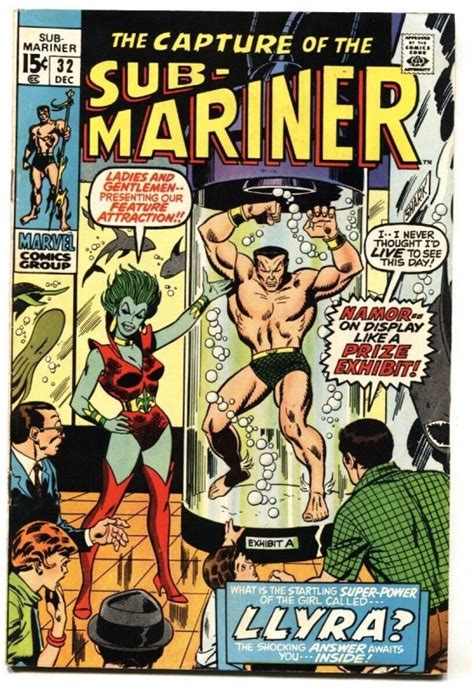 SUB MARINER 32 1971 MARVEL 1st Llyra Comic Book Comic Books Bronze