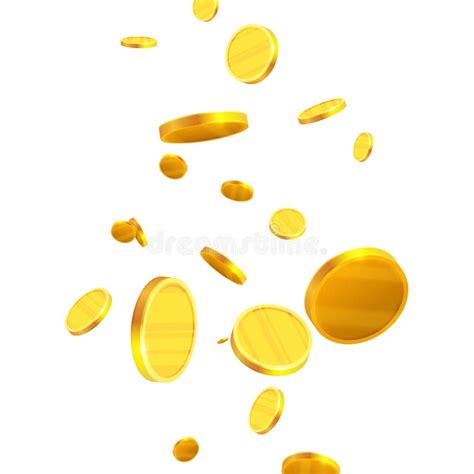 Gold Coins Falling Stock Vector Illustration Of Design 269287517