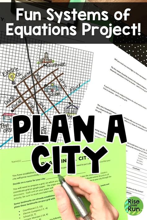 System Of Equations Graphing Activity Real World Math Project Solving