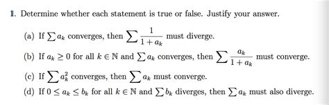 Solved Determine Whether Each Statement Is True Or False