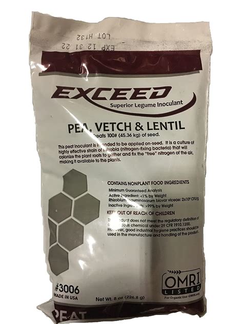 Exceed Superior Legume Inoculant For Peas Vetch And