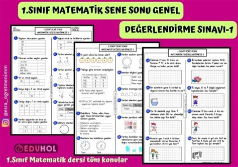 1 Sınıf Matematik Dersi Genel Eduhol Etkinlik İndir Oyun Oyna