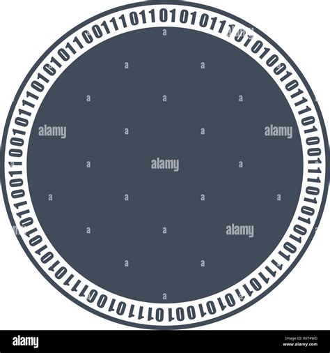 Circle Binary Circuit Future Technology Cyber Security Concept
