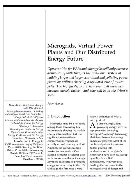Solution Microgrids Virtual Power Plants And Our Distributed Energy
