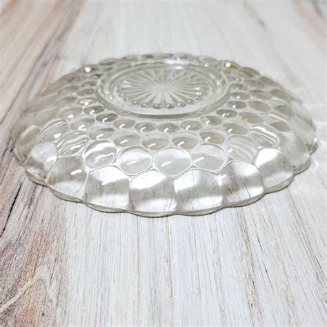 Anchor Hocking Bubble Pattern Plates Depression Glass 2pc Etsy